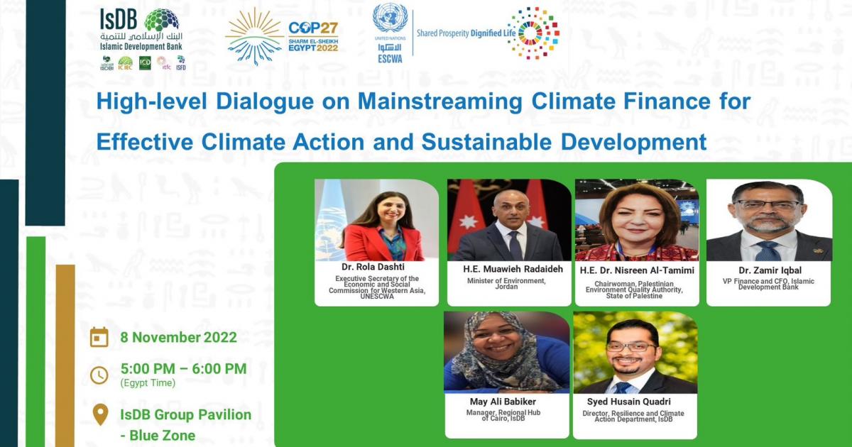 High-level Dialogue on Mainstreaming Climate Finance for Effective ...