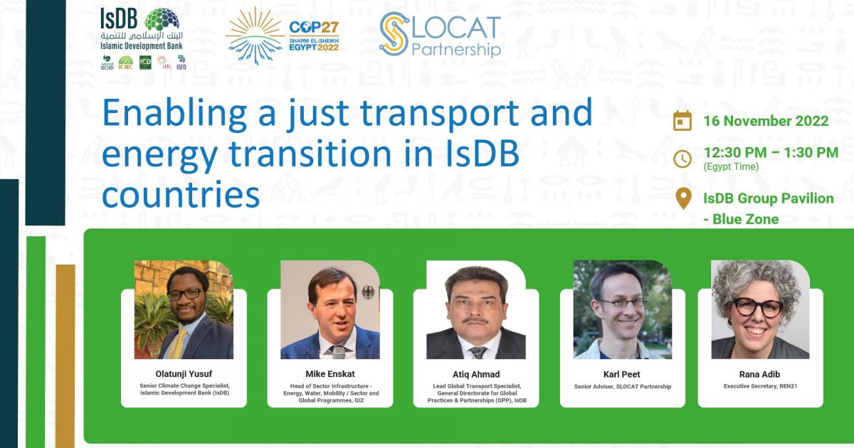 Enabling a just transport and energy transition in IsDB countries | IsDB